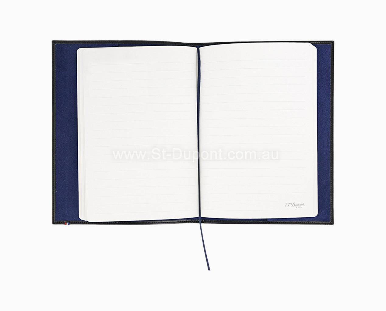 S.T. Dupont New Zealand. NOTEBOOK COVER SMOOTH LEATHER A5 BLACK