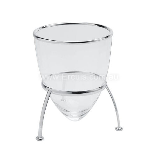 Ercuis Australia. Glass Champagne Bucket, Silver Plated, Escapade Éclat
